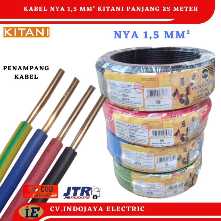 Kabel KITANI NYA 1,5 Kitani panjang 25 meter Kabel Listrik Engkel ...