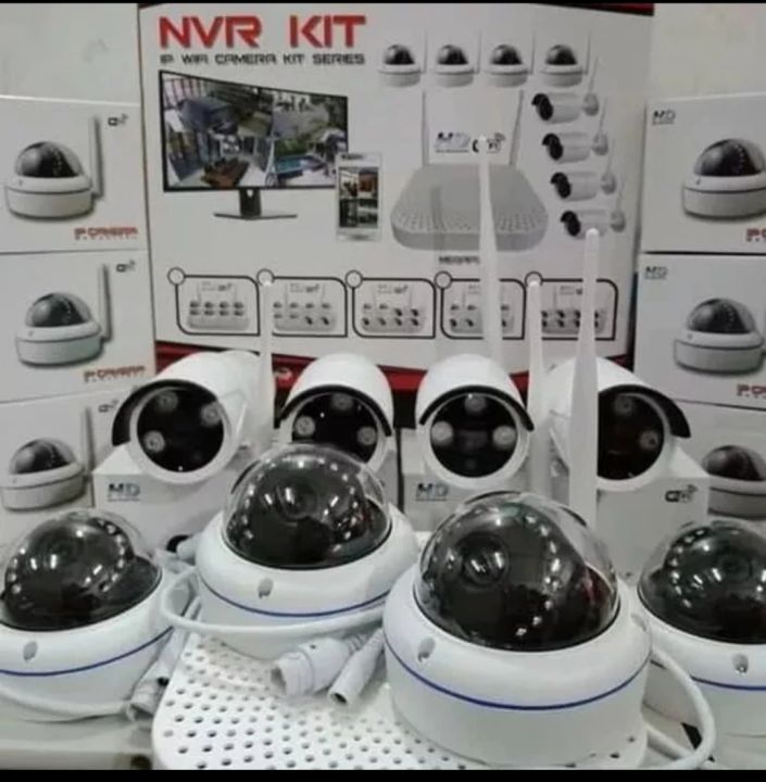 Paket CCTV wireless NVR kit 8ch 8MP Super HD Wireless Full hd HDD 2TB ...