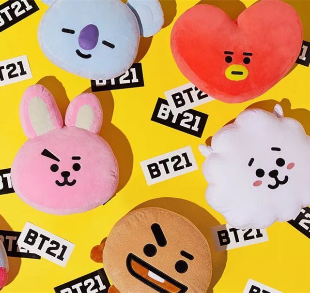 BT21 ( BTS ) FACE PILLOW MALLOW TYPE (30 x 40cm) | Lazada PH