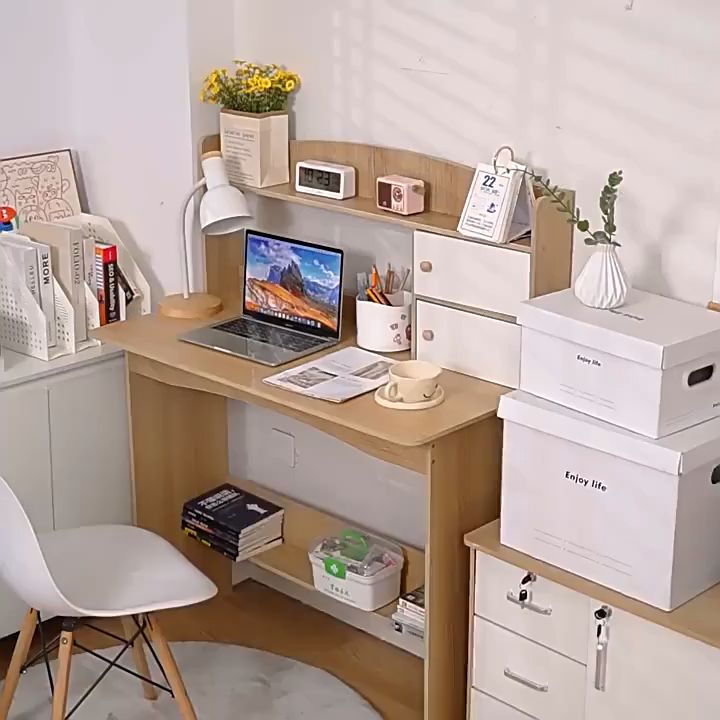 Computer Table Desktop with drawer and shelf Computer Desk Table Pretty ...