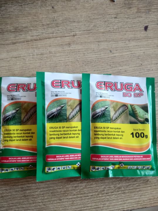 INSEKTISIDA ERUGA50SP,100gr pestisida ulat dan kutu daun bahan aktif ...