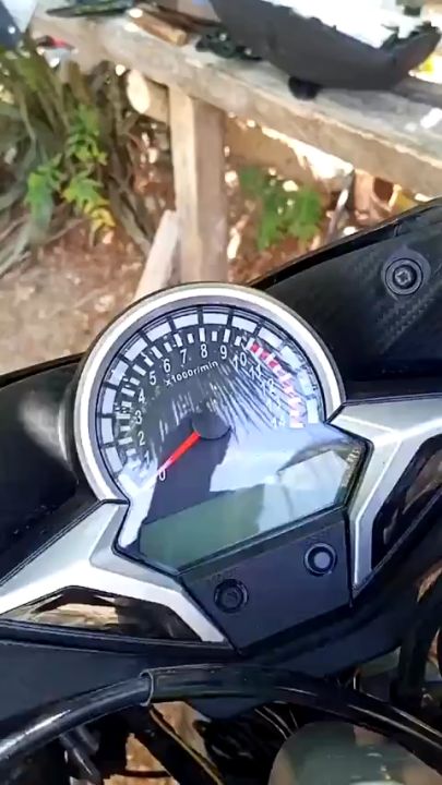 Universal Motorcycle LCD Digital Speedometer Odometer Gauge For Honda ...