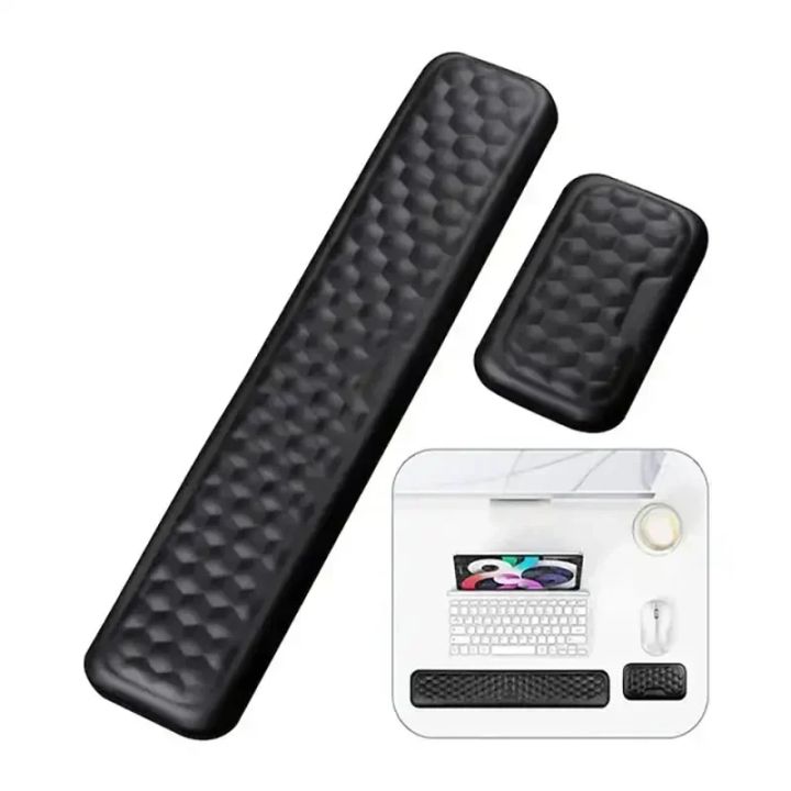 Keyboard Pad Set Memory Foam for Office Computer Laptop Easy Typing ...