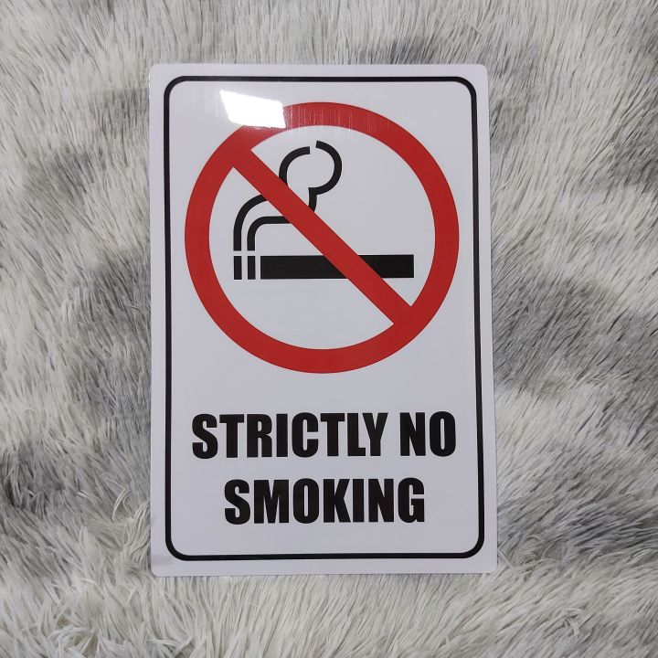 NO SMOKING PVC SIGN BOARD | Lazada PH