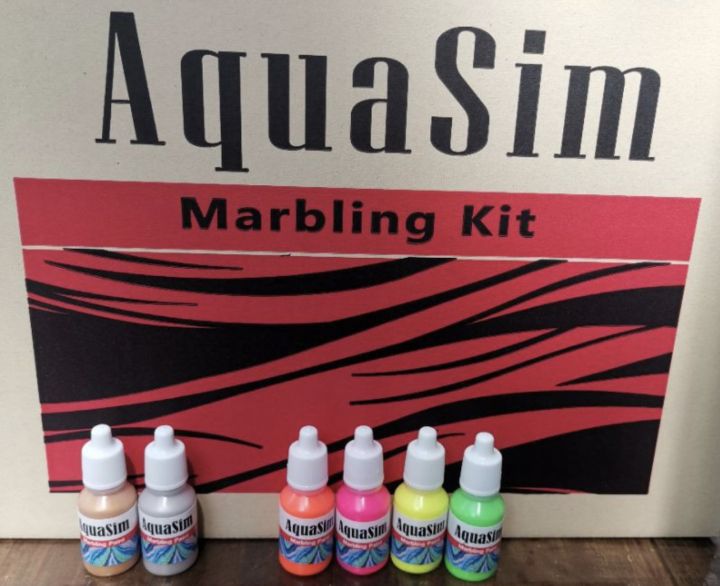 สีสำหรับงานศิลปะบนผิวน้ำ Aquasim marbling paint 15ml สีสะท้อนแสง และสี เมทัลลิค | Lazada.co.th