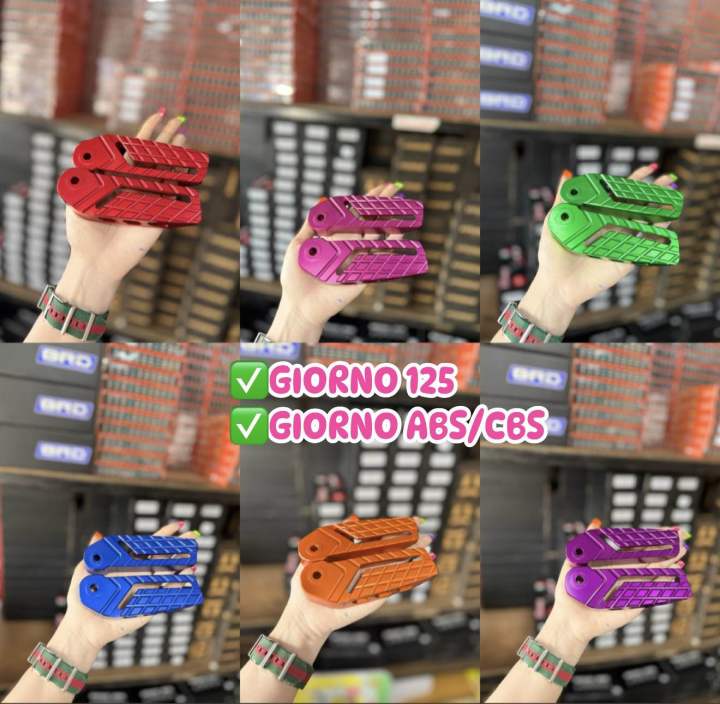 พักเท้าหลัง GIORNO+125 (จีโอโน่)งานมิเนียม CNCงานเจาะ ไดร์สี อย่างแจ่ม ...