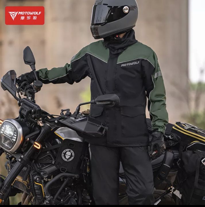 MOTOWOLF MDL 0403 / ⚡️..0403B เสื้อและกางเกงกันฝน สำหรับขี่มอเตอร์ไซค์ ...