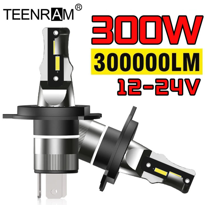 300000LM H1 H4 CSP Chips LED Headlights 300W H7 H11 Fog Lamps 12V 9005 ...