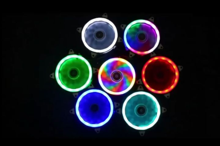 IDEAL1 CPU Led Fan 120mm Case Chassis Cooling Ring LED Fan CPU Cooler 4 ...