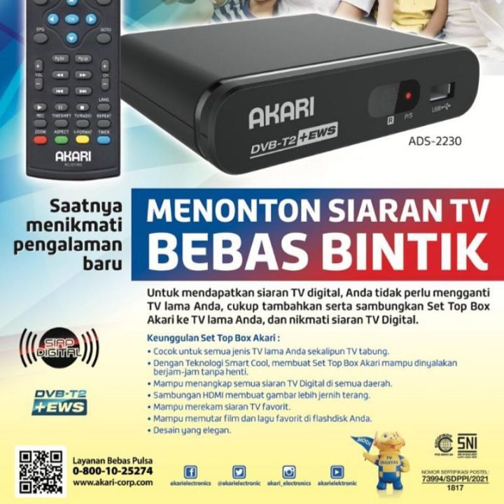 SET TOP BOX AKARI ADS 2230/525 STB RECEIVER DIGITAL ORIGINAL HIGH ...