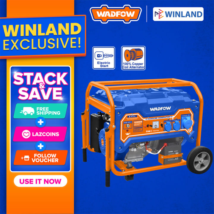 Wadfow by Winland Industrial 25Liters Gasoline Generator 220-240V ...