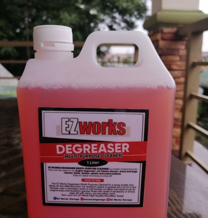 [1 Liter] EZ Works Degreaser (car motor engine, interior, bag, shoes ...
