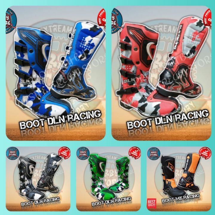 sepatu cross lokal DLN Racing plat besi | Lazada Indonesia