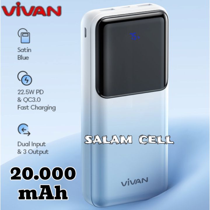 Powerbank Vivan VPB-D20 20.000mAh Original Garansi Resmi | Lazada Indonesia
