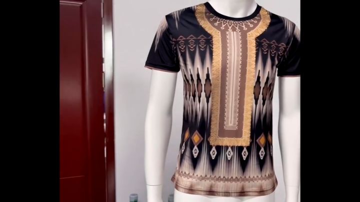 Ethnic Tribal Inspired Shirt For Men Round Neck Vintage Traditional ...