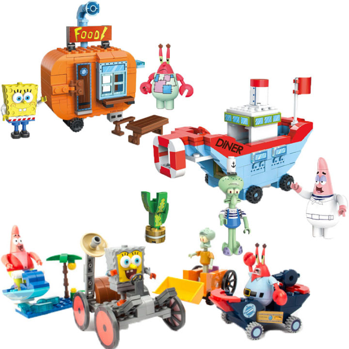 Classic Cartoon SpongeBob SquarePants Building Block Kit Bikini Bottom ...