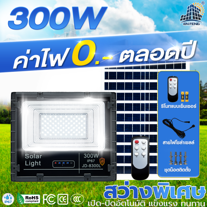 JD-8300L 300W JD SOLAR LIGHT LED รุ่นใหม่ JD-Lอลูมิเนียม ใช้พลังงานแสง ...