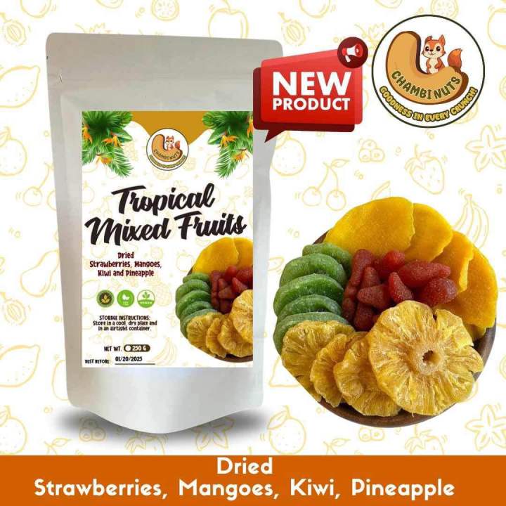 Tropical Mixed Fruits(strawberries, kiwi mangoes ,Pineapple) 100g-1kg ...