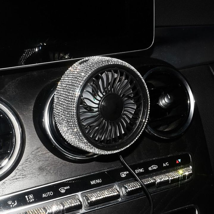 Portable Car Cooling Fan Air Conditioning Vent Diamond Fan Creative ...