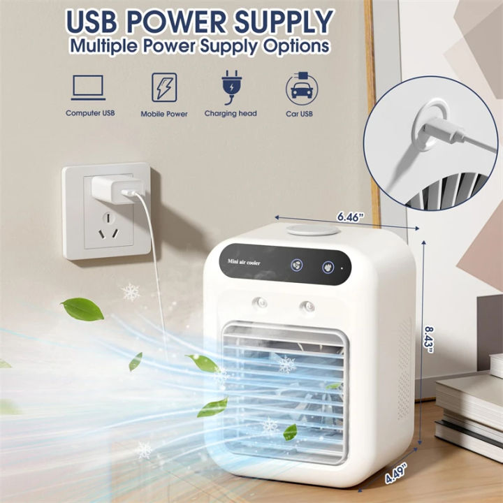 Portable Fan Air Conditioner Mini Air Cooler USB Air Conditioning Fan ...