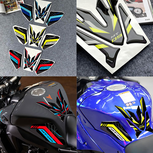 3D Motorcycle Fuel Tank Sticker Protector Decals for YAMAHA MT09 MT-09 ...