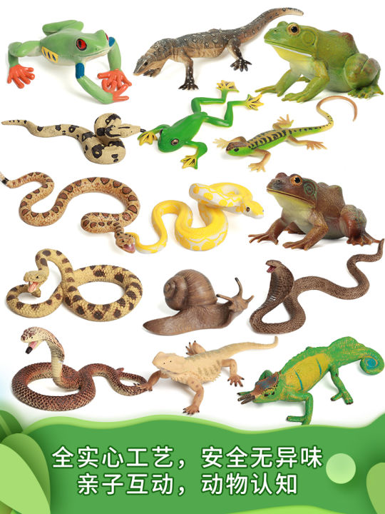 Artificial Snake Model Toys Children's Solid Amphibious Reptiles Python ...