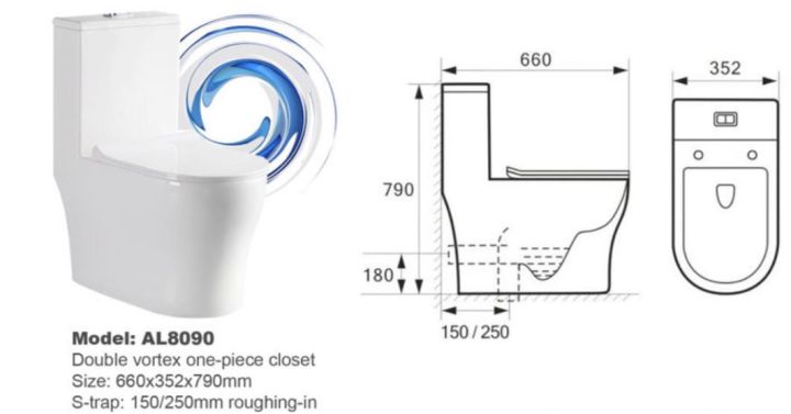 AALTO AL8090 Tornado Flush Water Closet | Toilet Bowl | Lazada Singapore