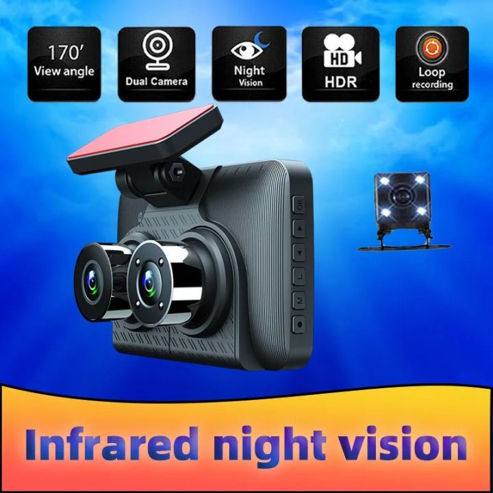 New Cross-border Car Dvr 4-inch Hd Night Vision Dash Cam Three Lenses ...