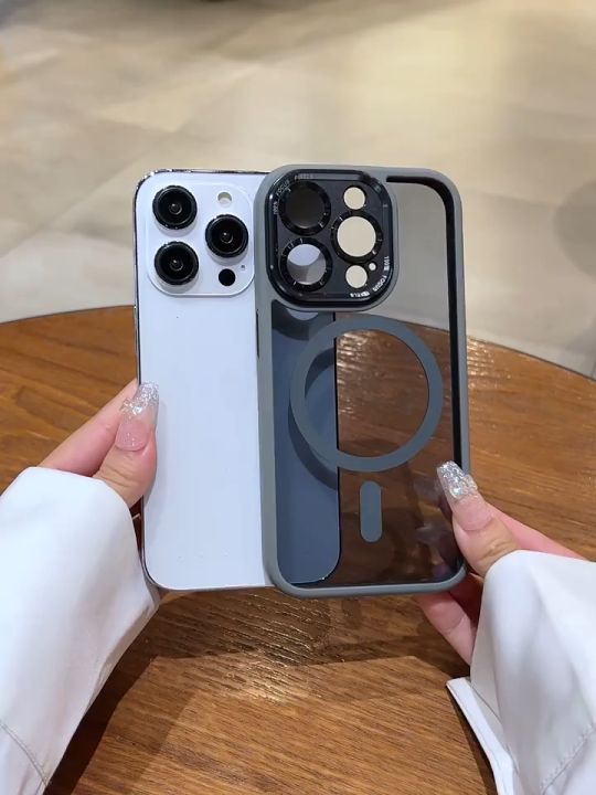 CrashStar MagSafe Highly Transparent Hard Shockproof Phone Case For iPhone 16 15 14 Pro Max Plus ...