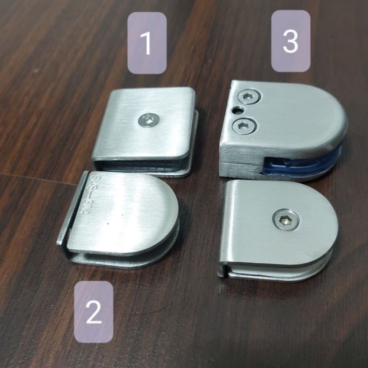 STAINLESS GLASS CLIP , GLASS CLAMP for tempered glass Heavy duty For ...