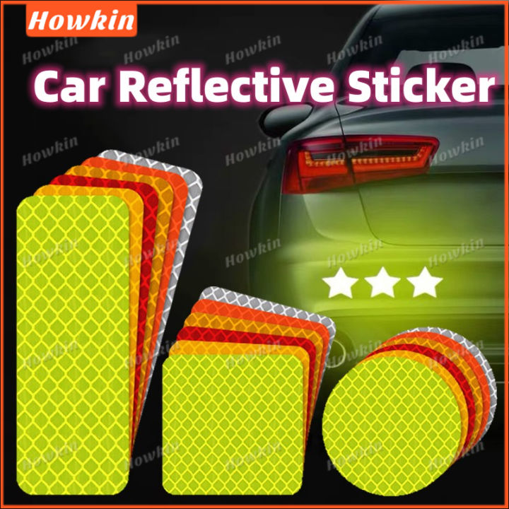 10pcs Colorful Car Bumper Reflective Stickers Secure Reflective Warning ...