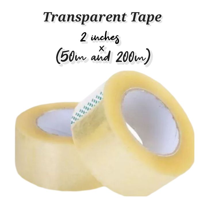 Transparent Tape 2" x 50m and 200m | Lazada PH