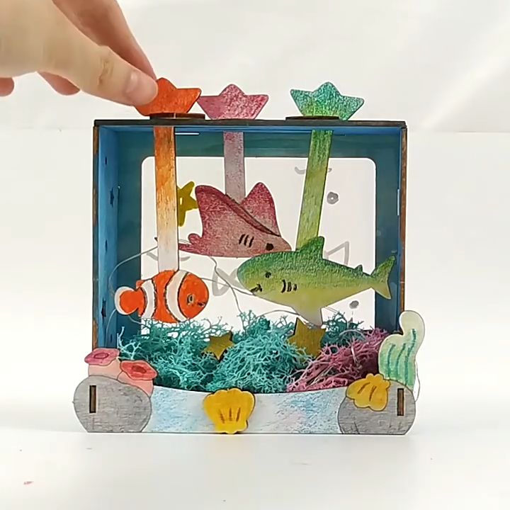 [SG Seller] DIY Wooden Fish Tank Ocean Frame for Children Kids | Lazada ...