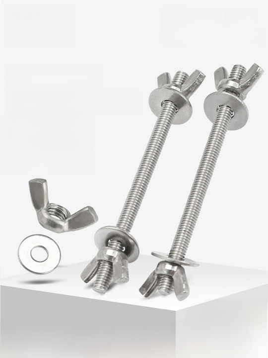 Stainless Steel Butterfly Nut + Screw Suite Double-Headed 304 Wall ...