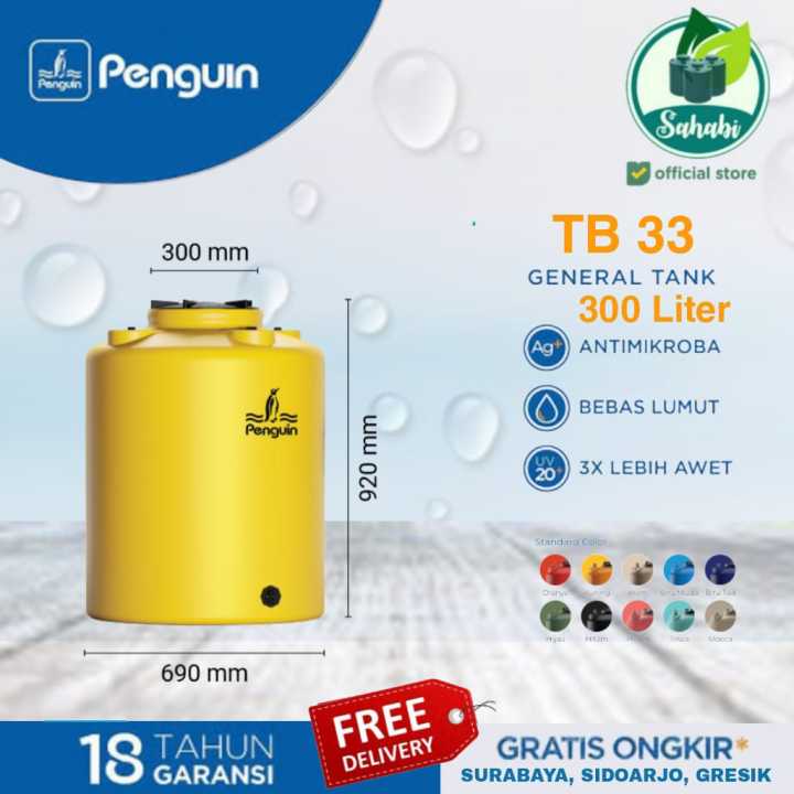 Tandon Air / Tangki Air / Toren Air PENGUIN/PINGUIN Rotamould Ukuran ...