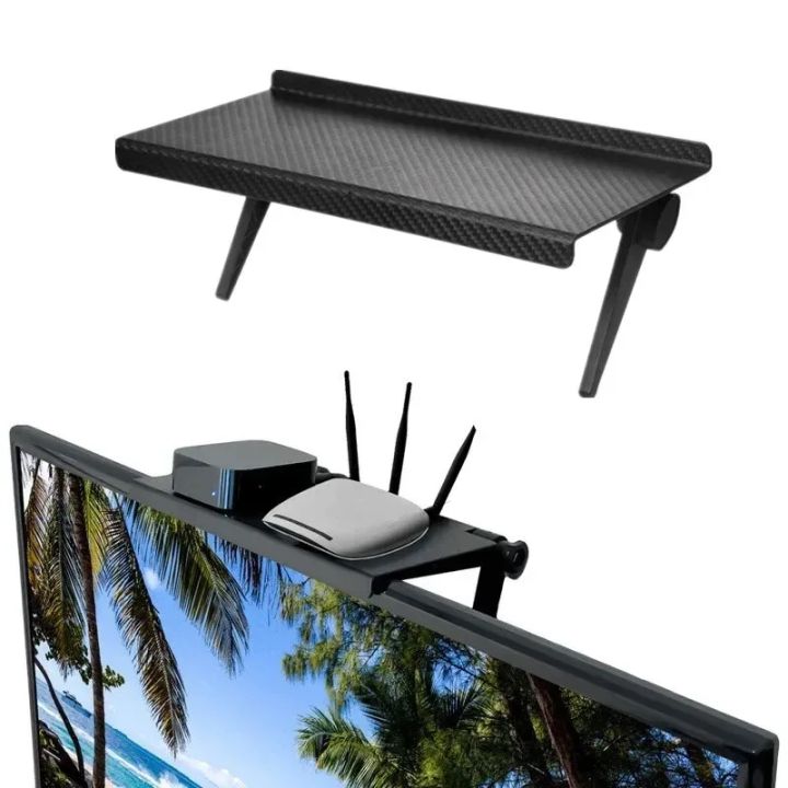 Wall Shelf Adjustable TV Screen Top Shelf Rack Computer Monitor Desktop ...