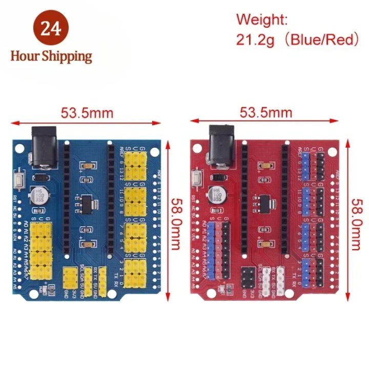 Nano Io Io Expansion Sensor Shield Module For Arduino Uno R3 Nano V30 30 Controller