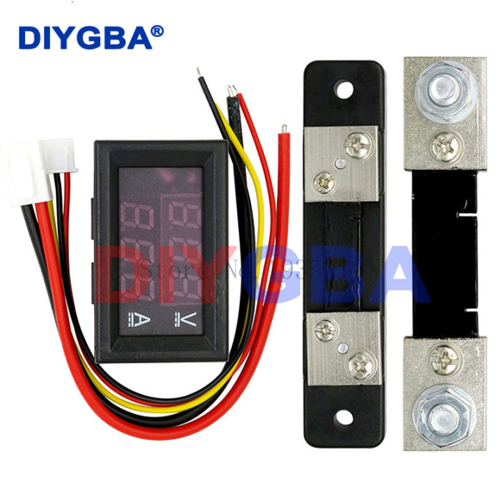 DC 0-100V 1A 10A 50A 100A Voltmeter Ammeter Amp Dual Digital Volt Meter ...