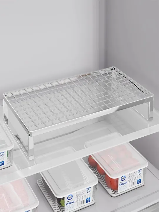 Kitchen Fridge Internal Shelf Multi-Purpose Metal Storage Organizer ...