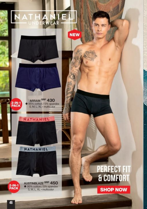 Nathaniel Men's 2 In 1 Boxer Brief | Lazada PH