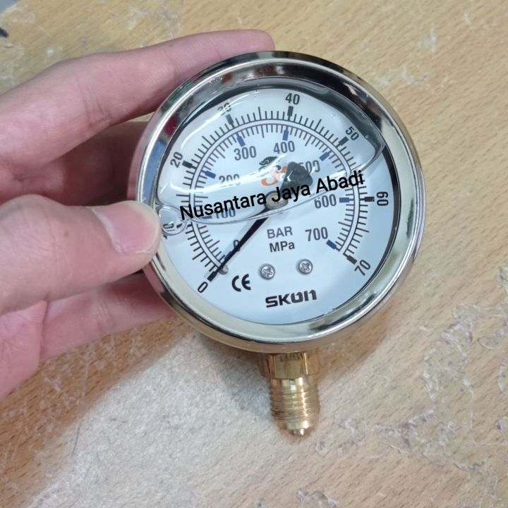 Pressure Gauge SKON Stainless 2 1/2 " inchi 70 Mpa 700 Bar | Lazada Indonesia