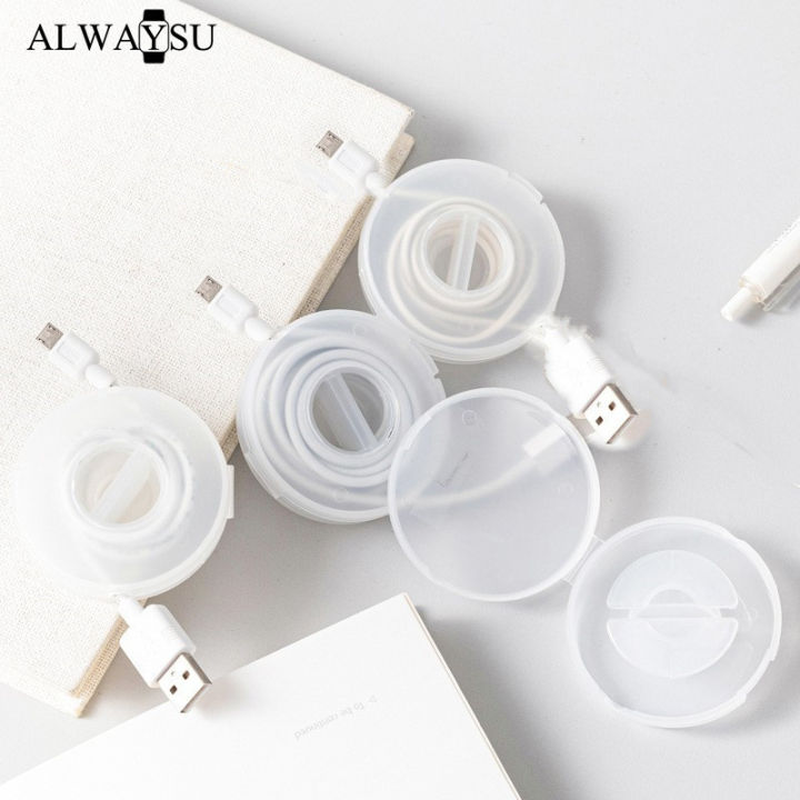3Pcs Clear Rotatable Wire Winder Box Portable Wire Organizer Cord Cable ...