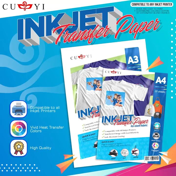 Magic photo Cuyi A3&A4 Size Dark Transfer Paper 20 Sheets | Lazada PH