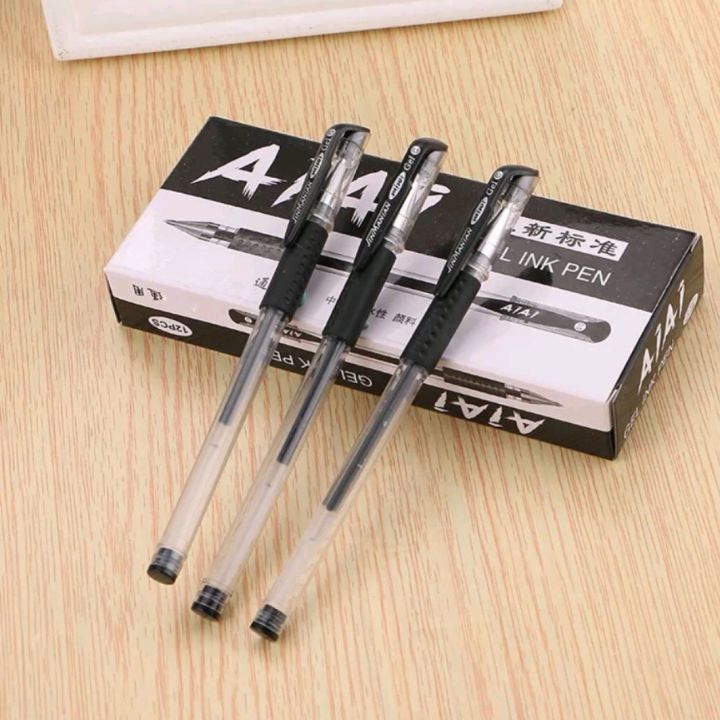 12 Pcs Gel Pen 0.5mm Black Ink Sign Pen Student Test Pen Writing ...