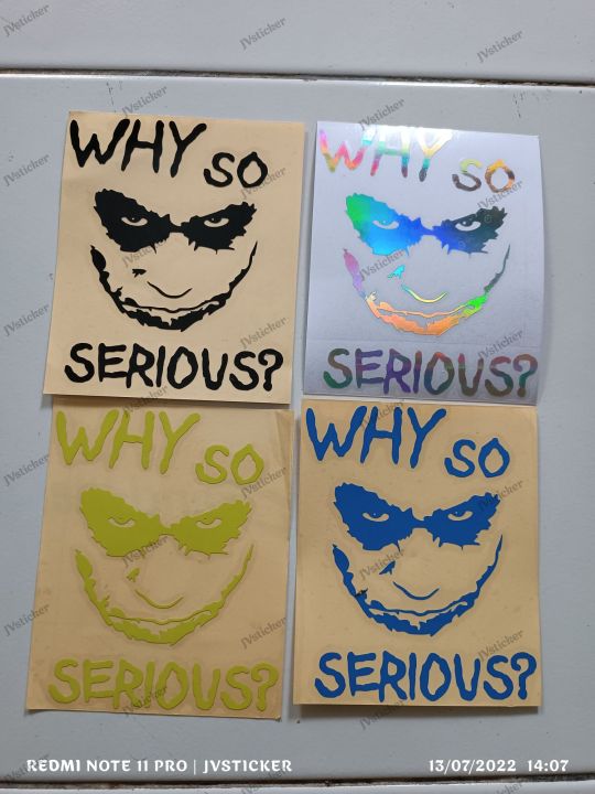 sticker Joker cutting sticker why so serious?? | Lazada Indonesia