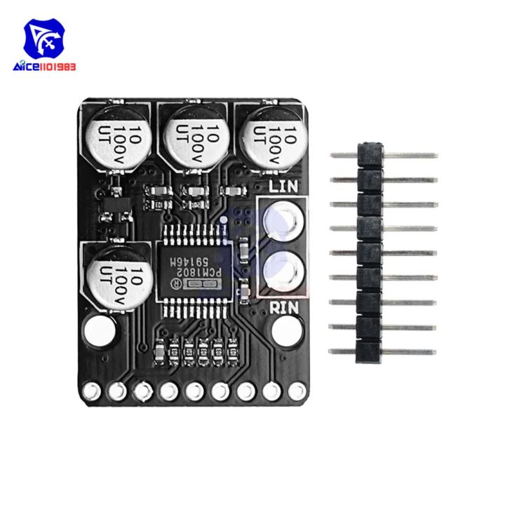 diymore PCM1802 SNR Stereo ADC Sensor Module 24Bit Delta-Sigma Stereo A ...