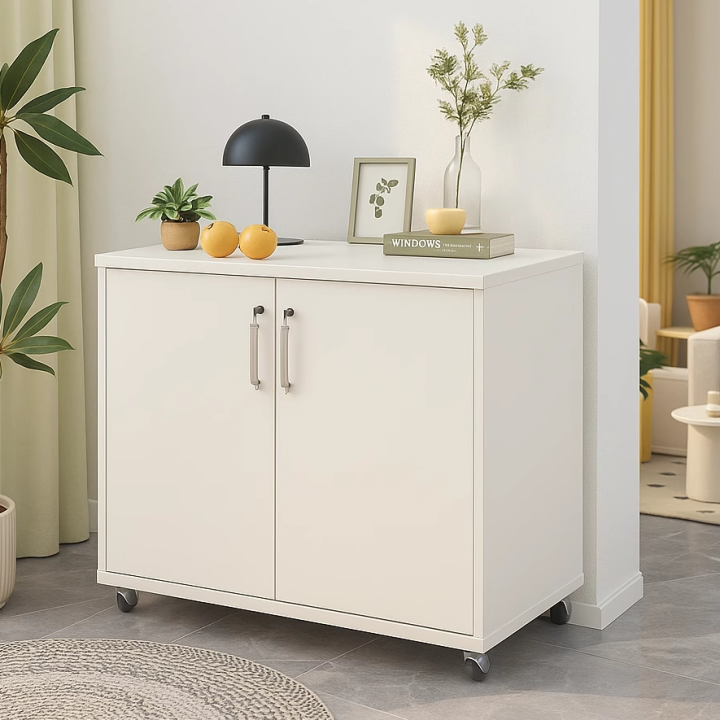 Thickened Lockable Mobile Storage Cabinet with Wheels Home Office File ...