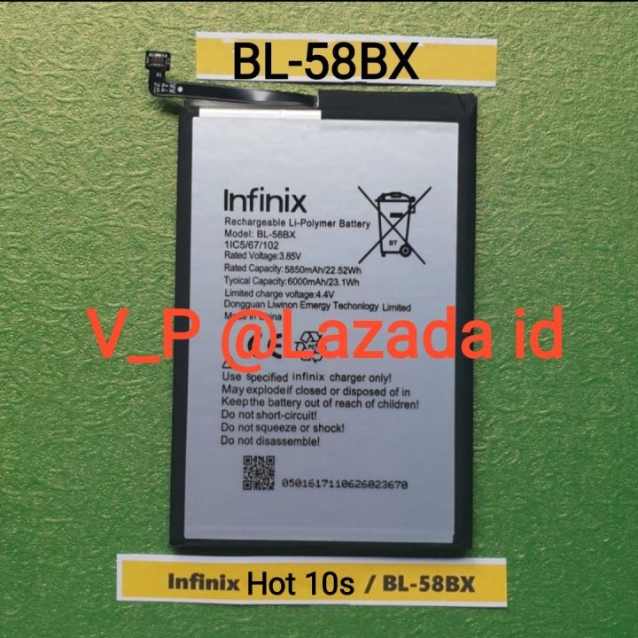 Infinix HOT 10s X689 X689B - Baterai Battery Batre Batrei Batere Batrai ...