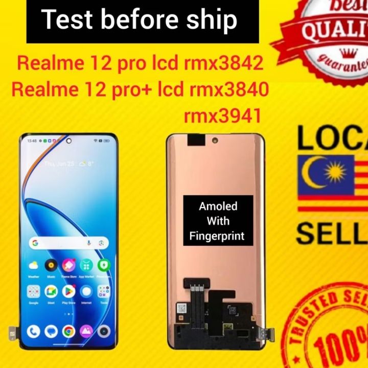 REALME 12 PRO LCD 5G RMX3842 REALME 12 PRO PLUS LCD RMX3840 RMX 3841 ...