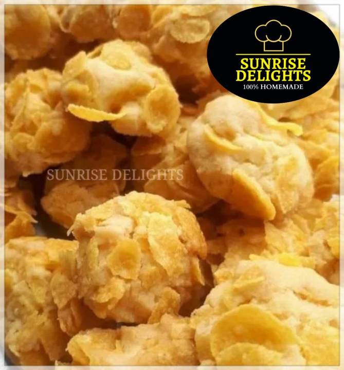 HOMEMADE BISKUT CORNFLAKES CRUNCHY / CORNFLAKES CRUNCHY BISCUITS ...
